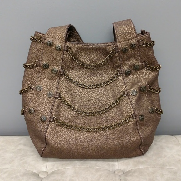 House of Dereon | Bags | House Of Dereon Copper Leather Hobo Bag Nwot ...
